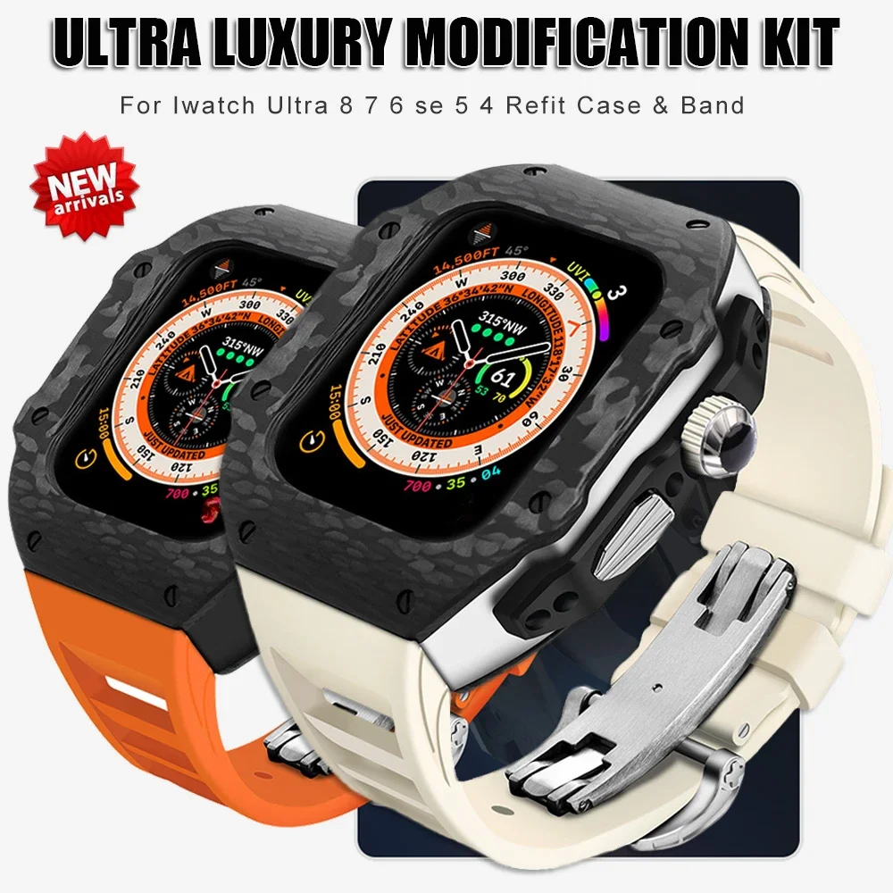 Carbon-Fiber-Modification-Kit-For-Apple-Watch-Case-Ultra-2-49mm-For ...