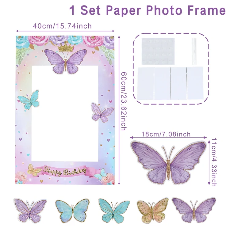 Pink Butterfly Frame