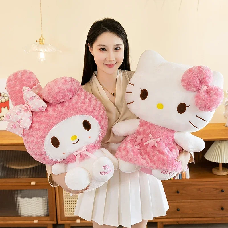 65cm-Sanrio-Hello-Kitty-Kawaii-Rose-My-Melody-Plush-Toy-Anime-Cartoon ...