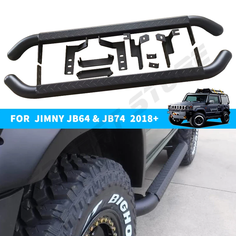 Car Side Step Bar Foot Pedal Bumper Board Foot Board For Suzuki Jimny ...