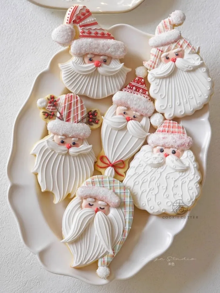 Christmas-Santa-Claus-Pattern-Cookie-Cutter-Nordic-Style-Xmas-Head ...