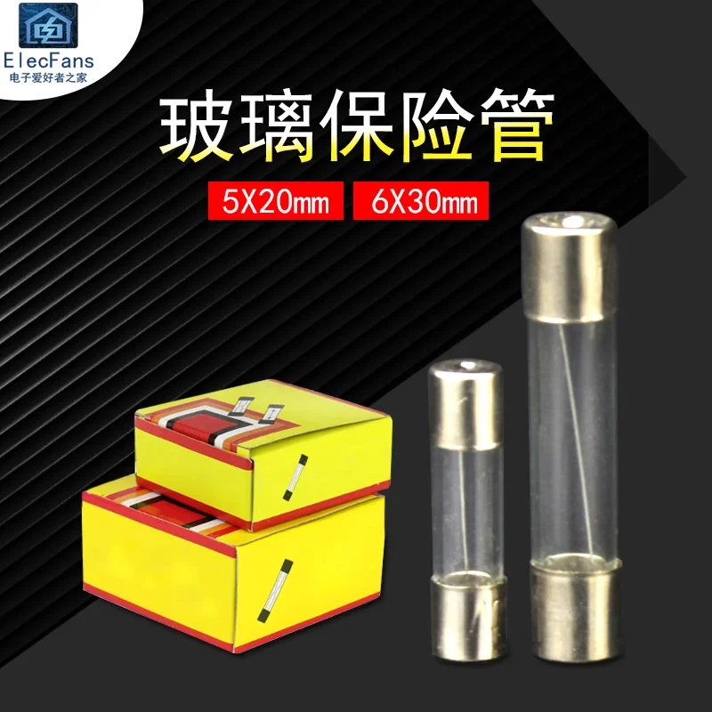 6*30 5*20 Glass Fuse Fast Fuse 250V 0.1A 0.2A 0.5A 1A 2A 3A 3.15A 4A 5A ...