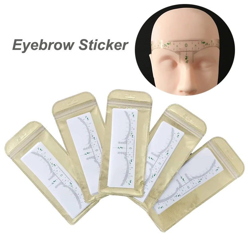 25Pcs-Disposable-Eyebrow-Ruler-Stickers-Eyebrow-Positioning-Measuring ...