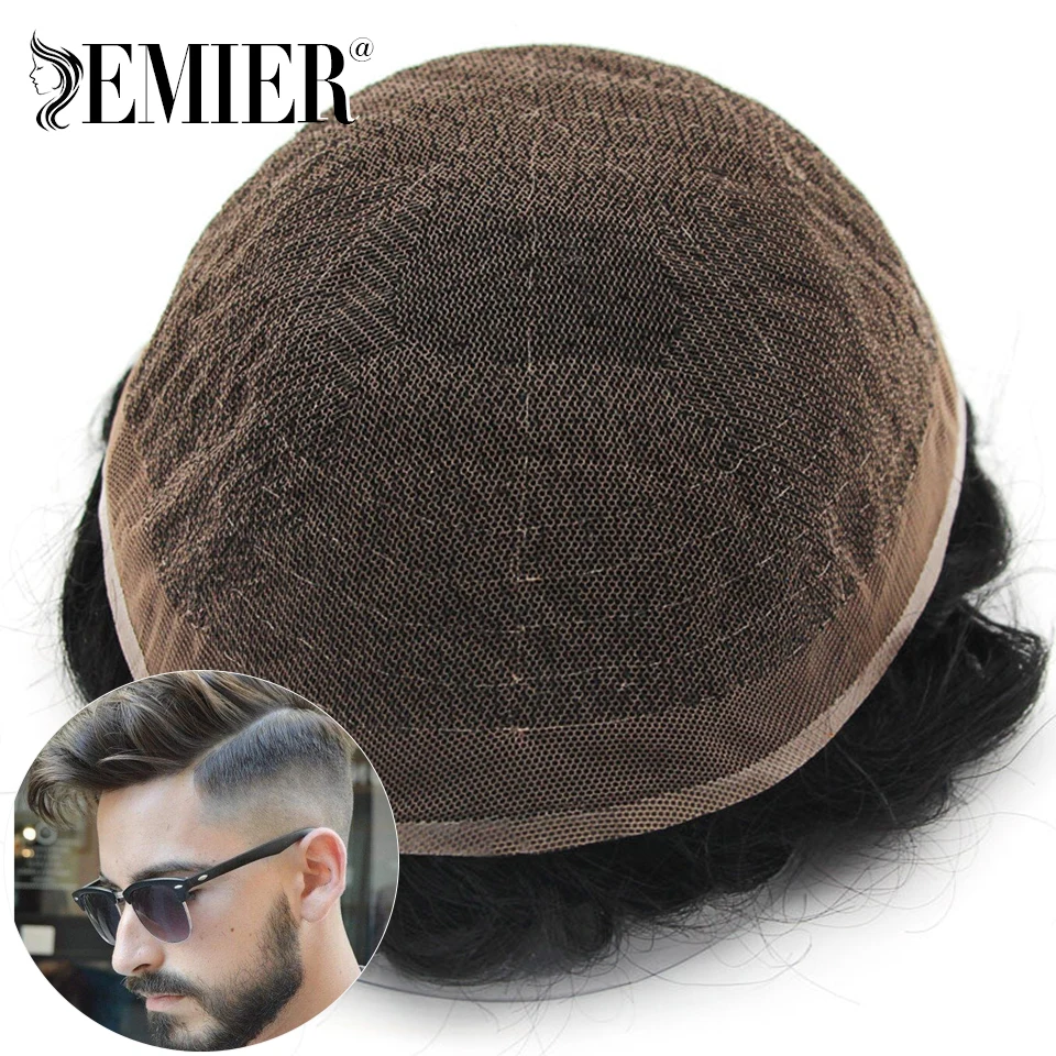 【Customized】Straight New Full Lace Wig For Men Breathable Male Hair ...