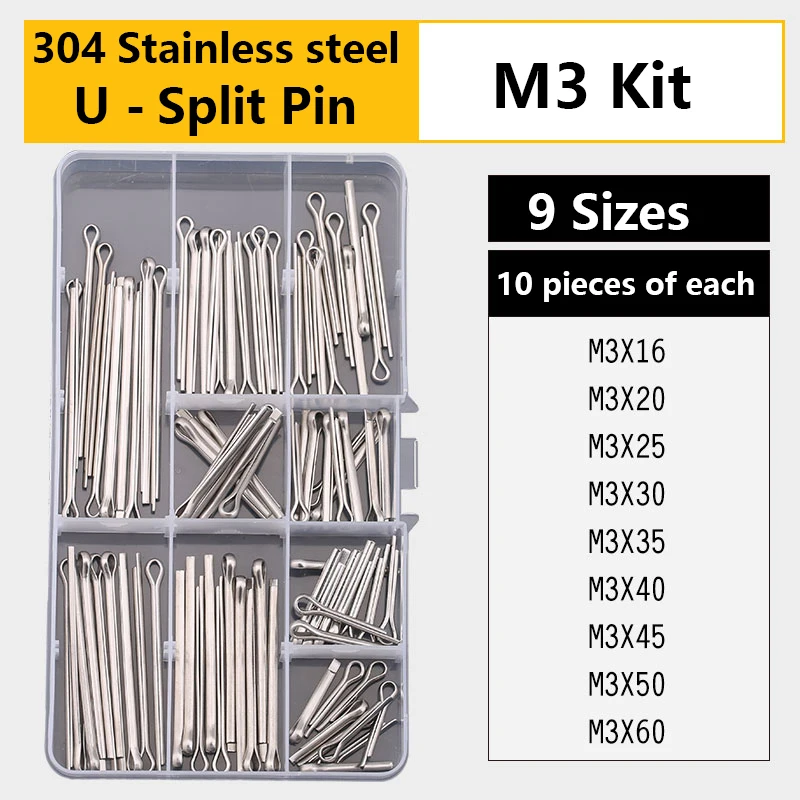 Stainless Steel Cotter Pin Assortment | Split Cotter Pin Stainless ...