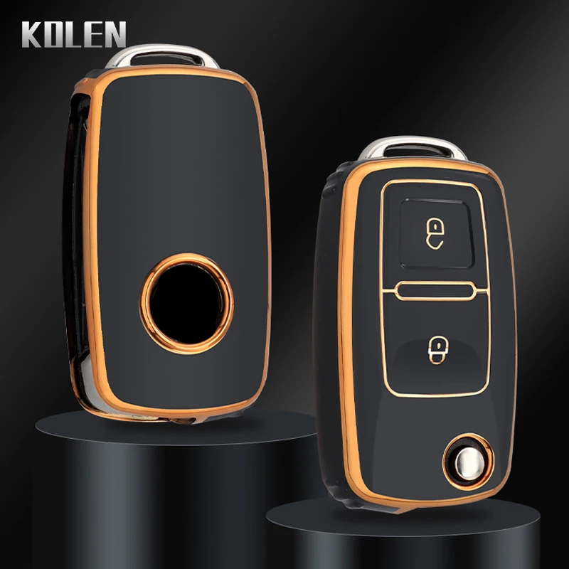 New TPU Car Key Case Cover Shell For VW Volkswagen Polo Tiguan Passat ...