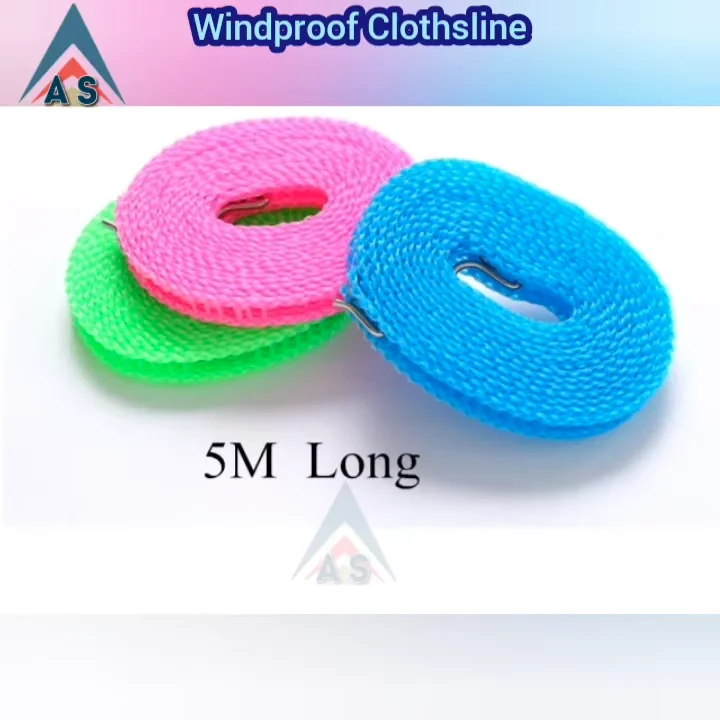 5M Outdoor Clothesline Nylon Non-Slip Laundry Line Rope Cloth Hanging ...