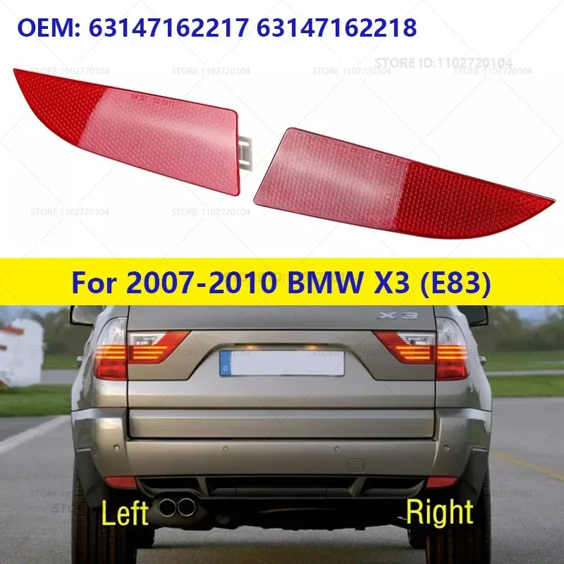 For 2007-2010 BMW X3 (E83) Rear Bumper Reflector Warning Reflective ...