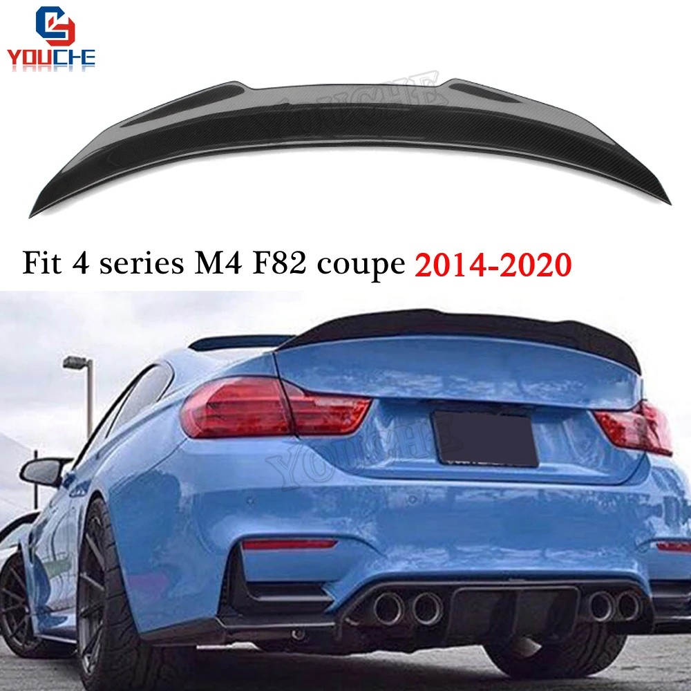 F82 PSM 스타일 탄소 섬유 리어 스포일러 윙, BMW 4 시리즈 M4 F82 2 도어 쿠페 트렁크 부트 립 2014 ...