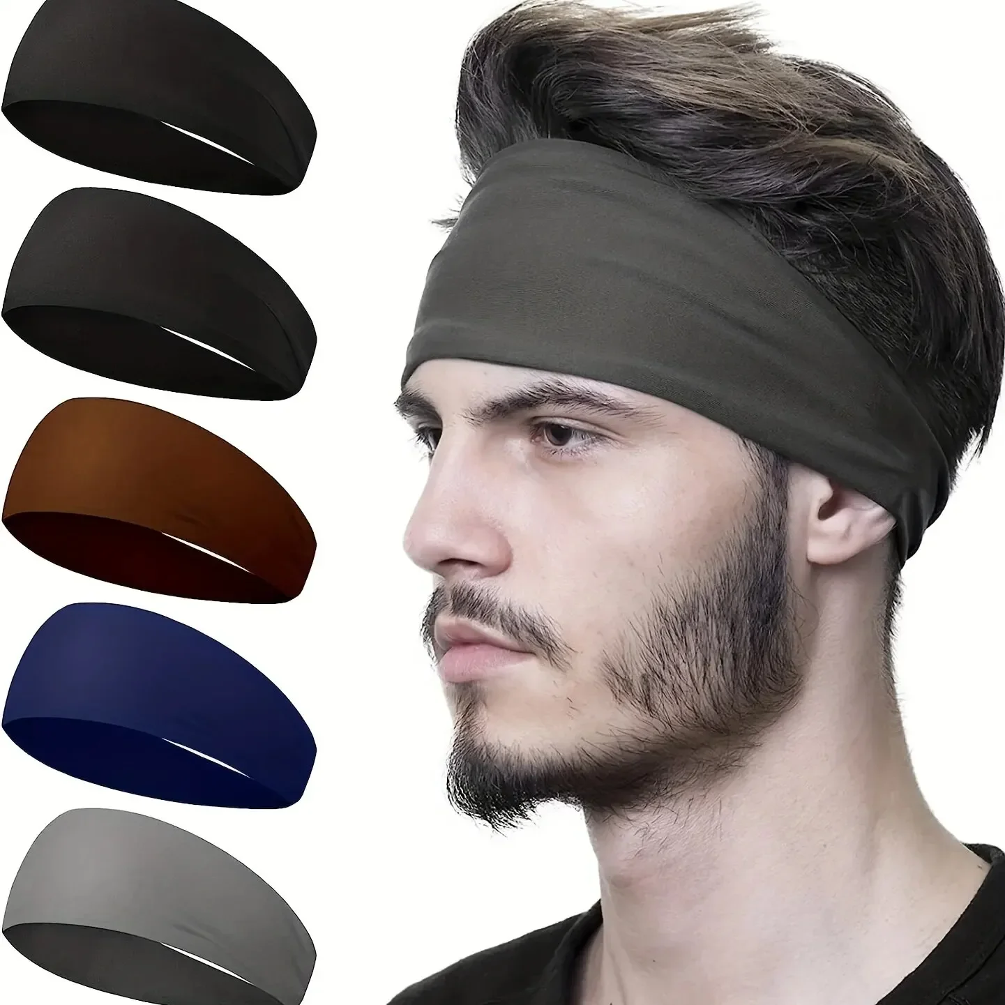 2-Pairs-Sport-Anti-Sweat-Hairband-Running-Fitness-Forehead-Protector ...