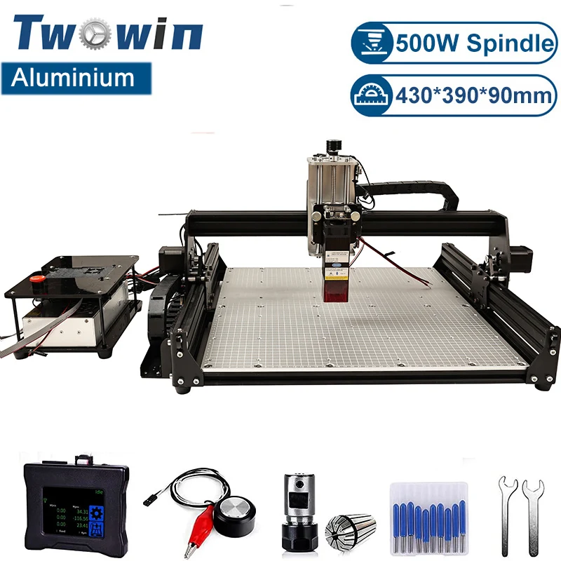 TWOWIN-CNC-Router-500W-Laser-Engraving-Machine-Wood-Metal-Pcb-Milling ...