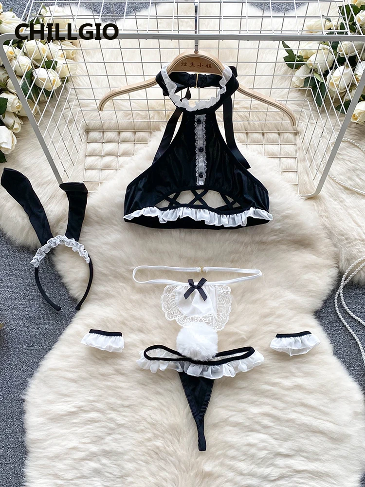 CHILLGIO-Women-Sexy-Pajamas-Suits-Fashion-Lolita-Cosplay-Costume-Hollow-Erotic-Outfits-Ins ...