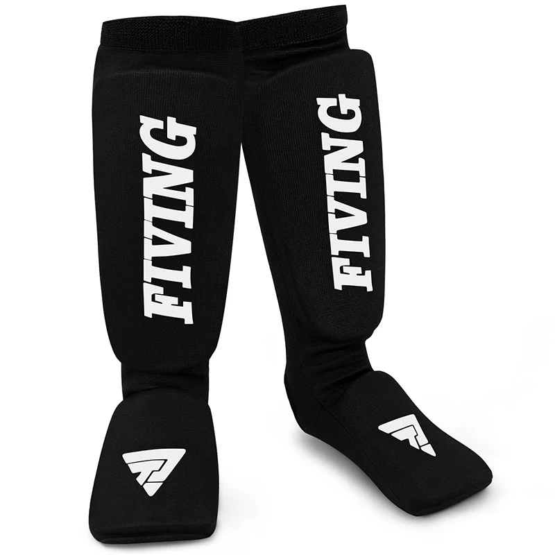 FIVING new cotton boxing shin guards MMA instep ankle shin guards TKD ...