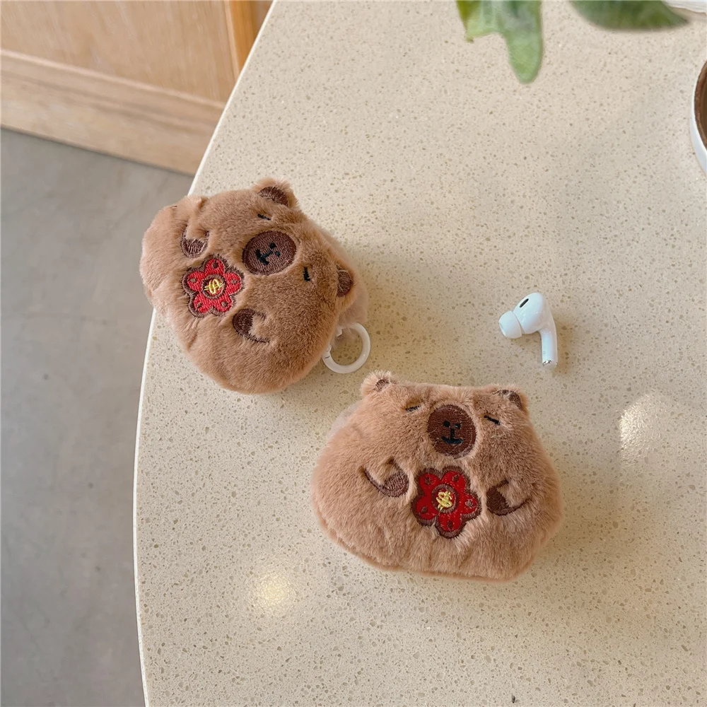capybara-Plush-Cases-for-Apple-Airpods-3-2-1-pro-2-Wireless-Bluetooth ...