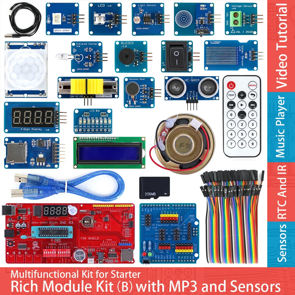 Rich-Sensor-Module-Starter-Kit-Atmega328P-Development-Board-w-IO-Shield ...