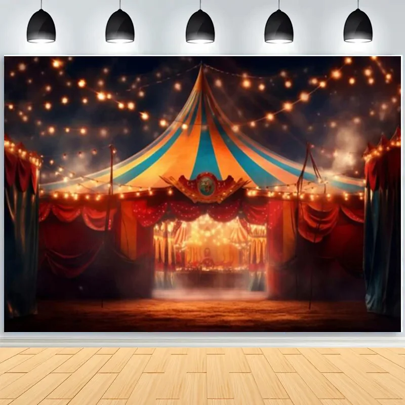 Circus-Animal-Trainer-And-Acrobat-Carnival-Show-Photography-Backdrops ...