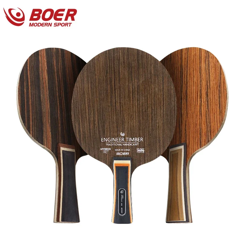 BOER-Engineer-Timber-Table-Tennis-Racket-5-camadas-madeira-pura-pingue ...