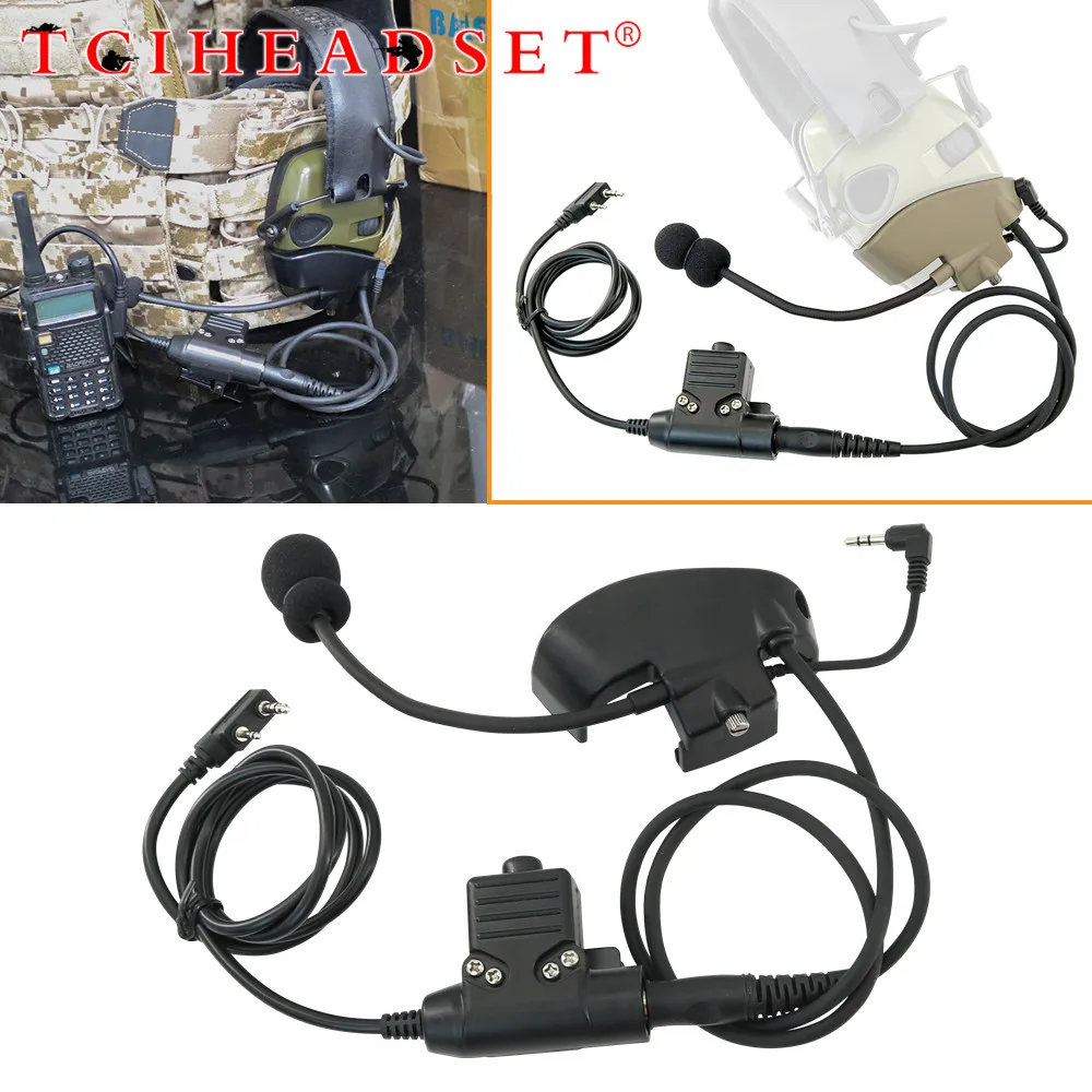 Tactical Headset Accessories Microphone Kit For Howard Leight Impact ...