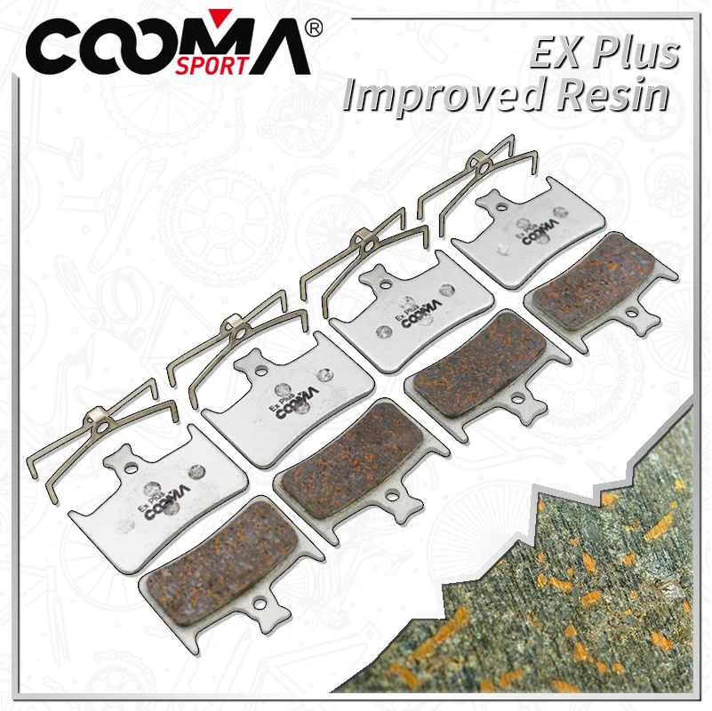 4 Pairs, Ex plus Bicycle Brake Pads for Hope Tech 3 E4, Race Evo E4 ...