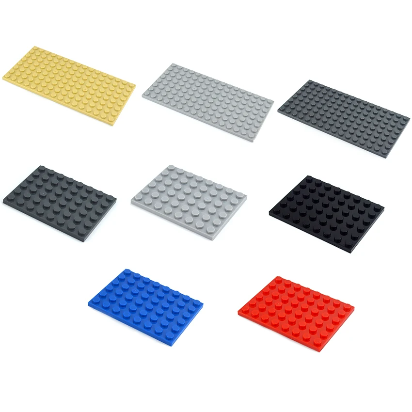 16Pcs-DIY-Building-Blocks-Baseplate-Thin-Plate-Figures-Bricks-6x8-8x16 ...
