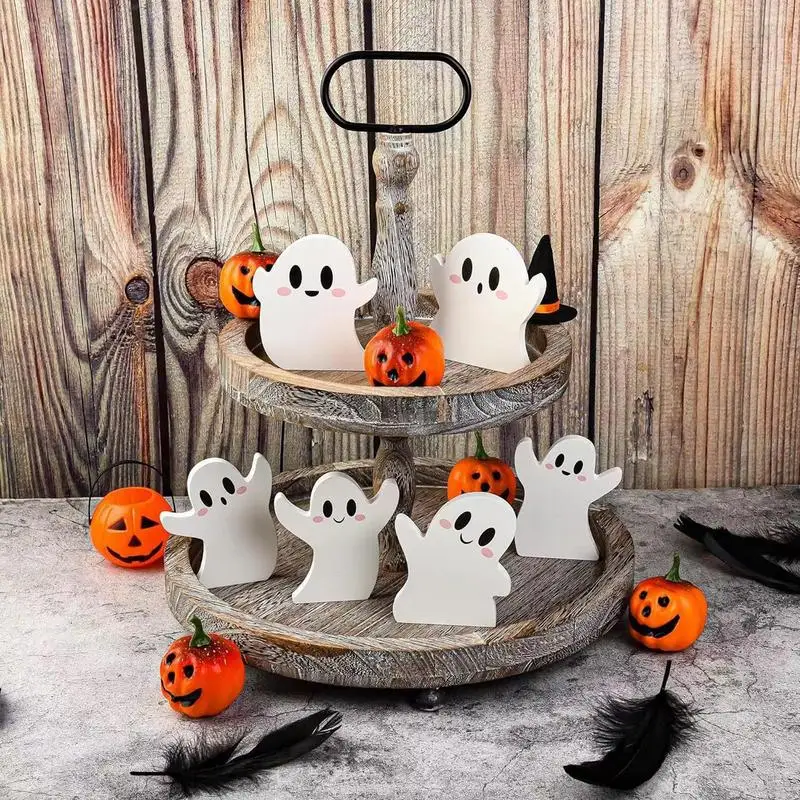 Ghost-Wooden-Table-Sign-Ghost-Figurine-Table-Centerpieces-6PCS-Set ...