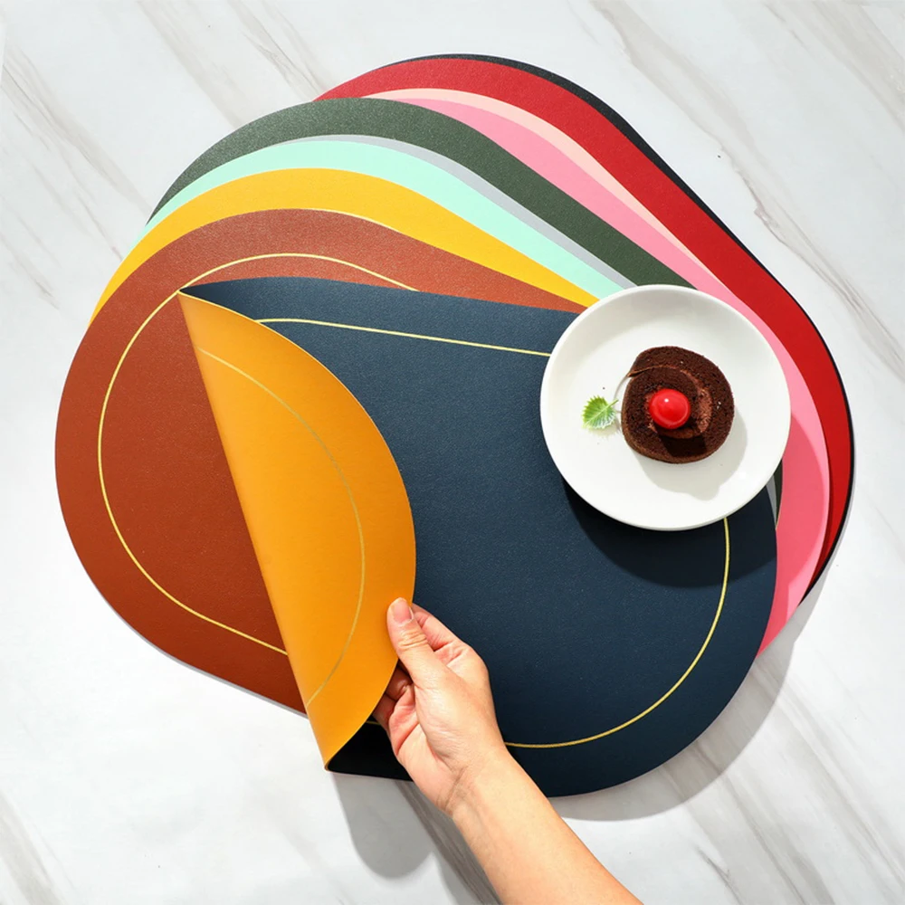 PVC-Leather-Placemats-Oil-Proof-Waterproof-Dual-Sided-Place-Mats-for ...