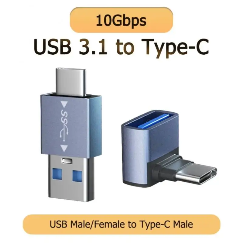 Usb 3.1 To Type-c Otg Adapter 90 Degree Elbow Fast Charging Charger ...