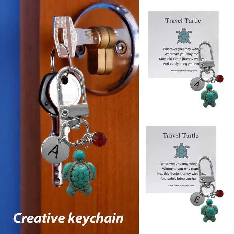 Turtle-Key-Chain-Sea-Turtle-Pendants-Metal-Travel-Keychain-Creative-Key ...
