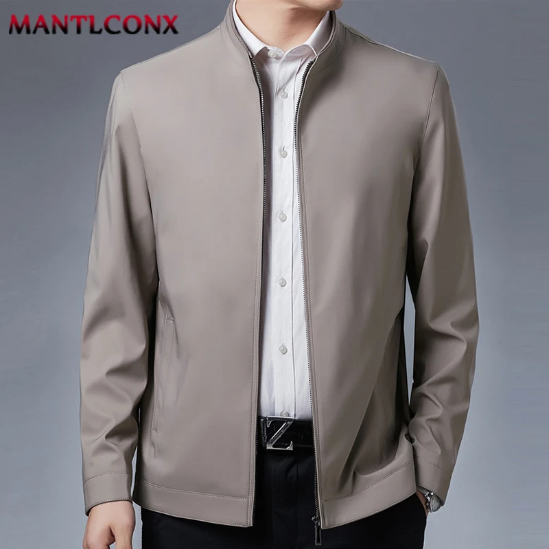 Stand Collar Casual Jackets for Men Office Dress Coat Quality Social ...
