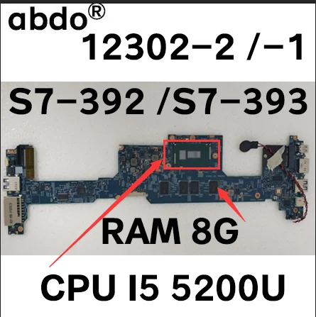 For Acer aspire s7-392 S7-393 Laptop Motherboard. 12302-2 /12302-1 48 ...
