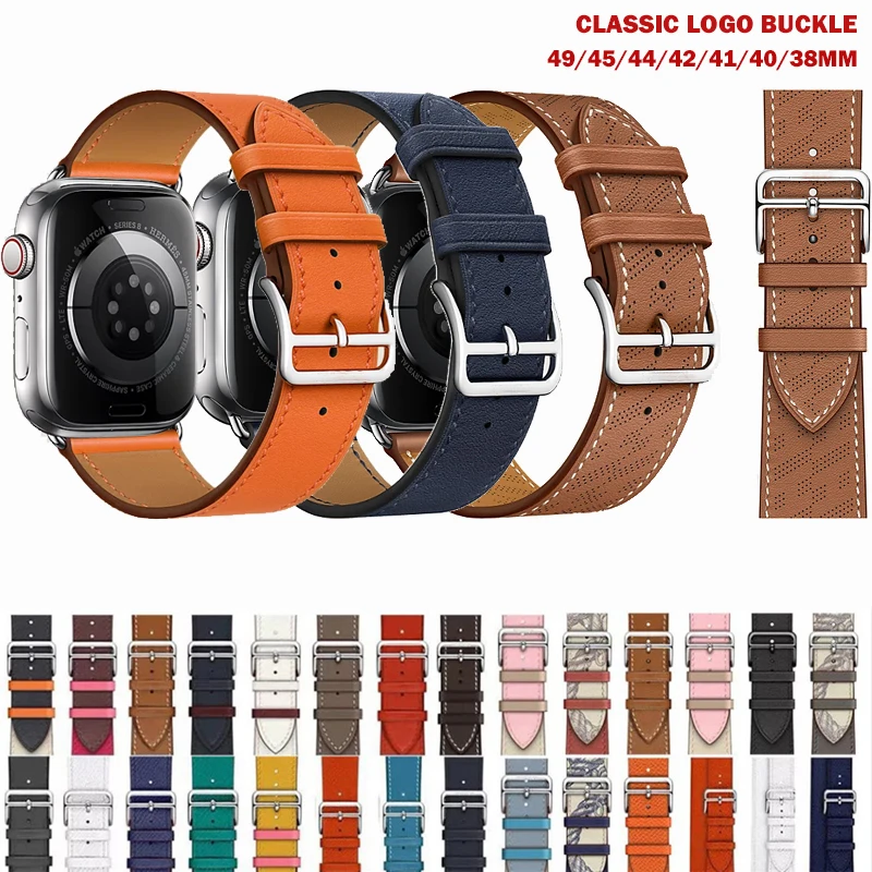 Genuine-Leather-Strap-For-Apple-watch-band-44mm-49mm-45mm-42mm-46mm ...