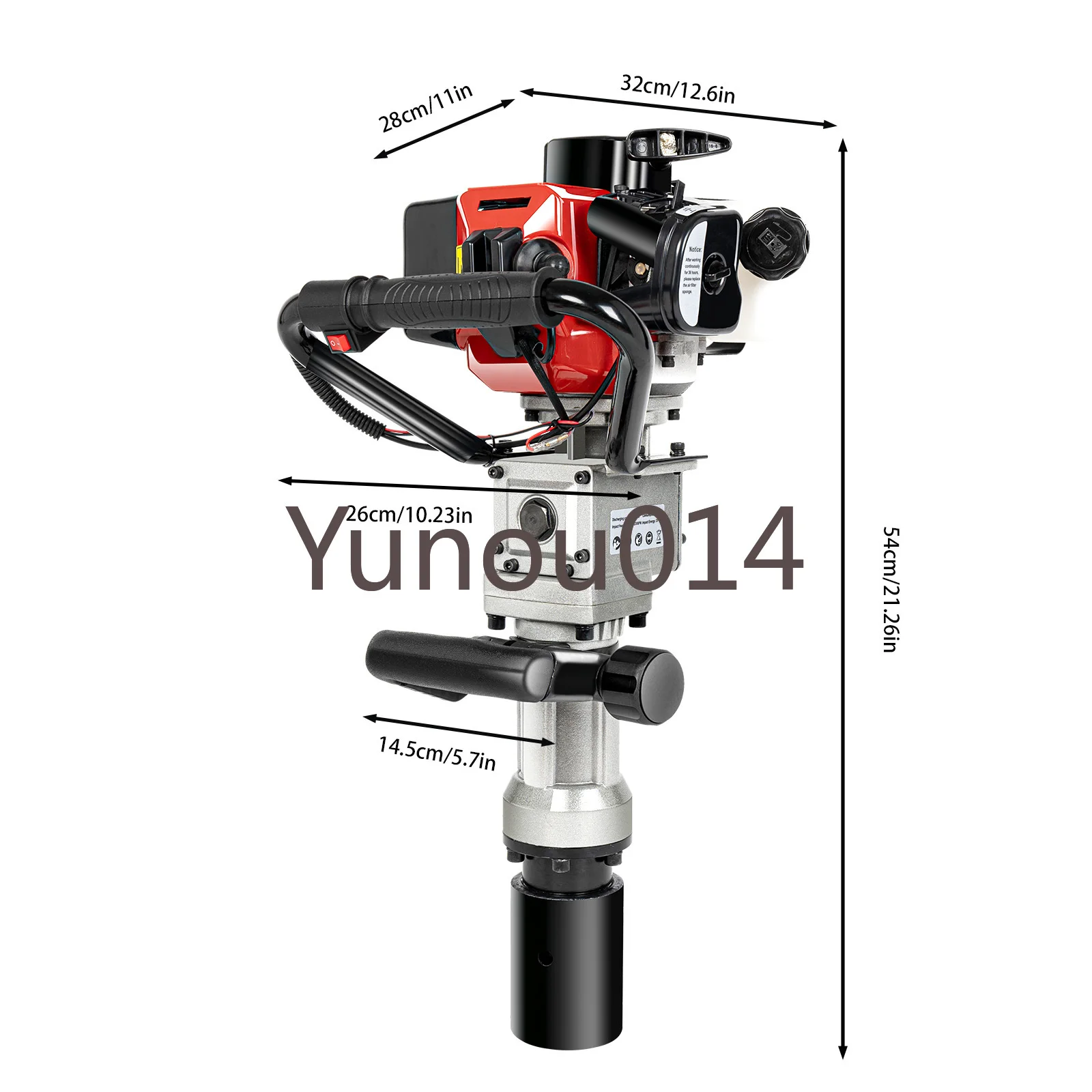 Heavy-Duty-2-Stroke-Pile-Driver-Gas-T-Post-Hammer-Farm-Fence-Garden ...