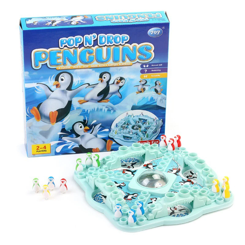 Multiplayer-Penguin-Flying-Chess-Party-Board-Games-Family-Friends ...