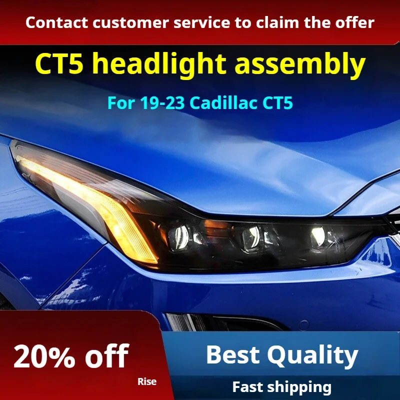 FT Car Lights For Cadillac CT5 Headlights 2019-2023 CT5 LED Projetor ...