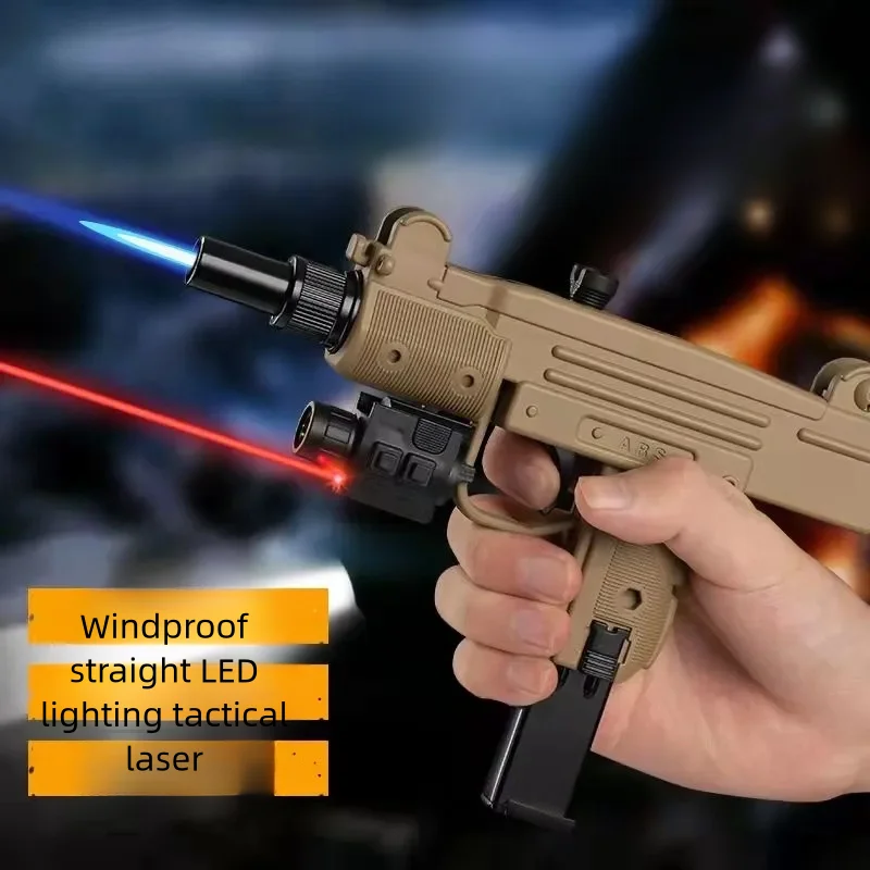 Mini-UZI-Submachine-Toy-Gun-Pistol-with-LIGHTER-Case-ABS-Metal-Jet ...