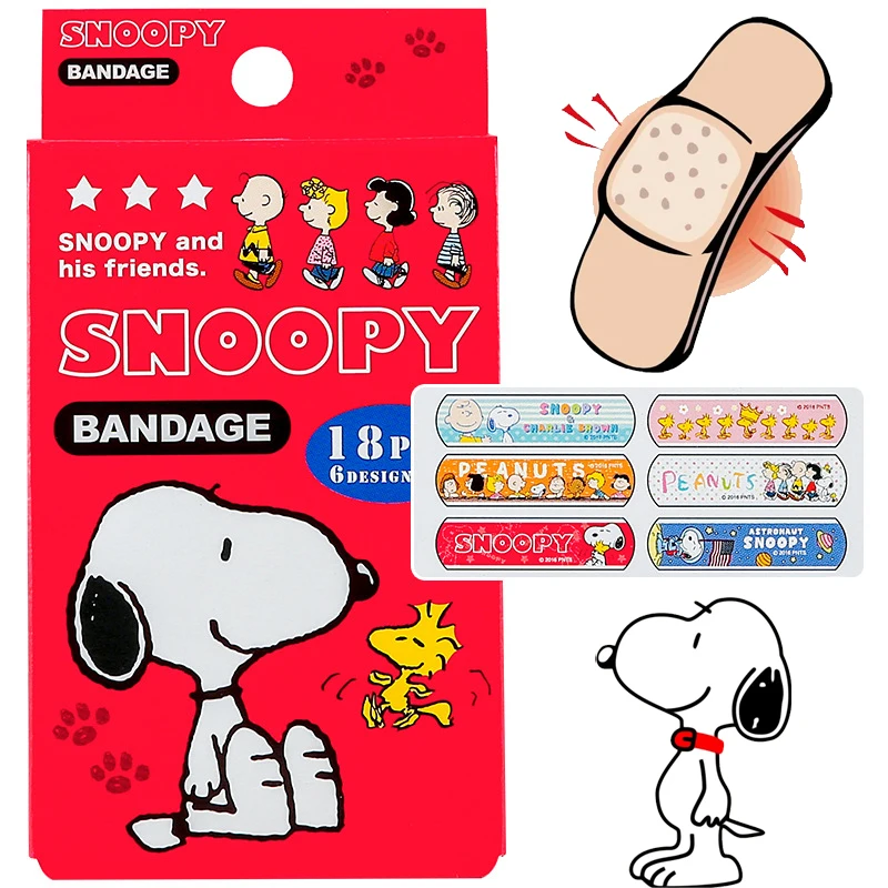 18Pcs Snoopy Waterproof Cute Cartoon Band Aids Breathable Hemostasis ...