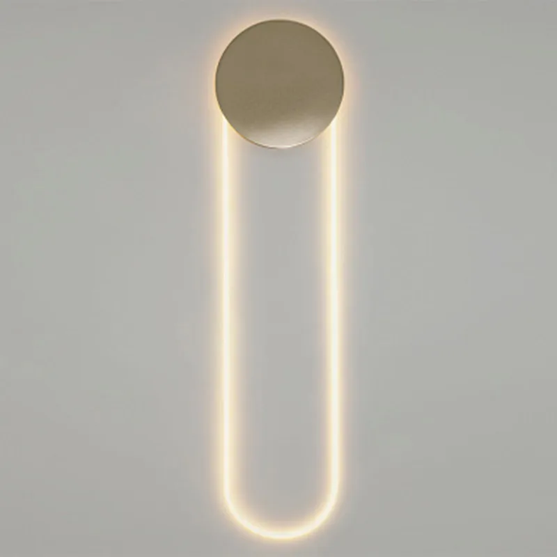 Golden Wall lamp Nordic Atmosphere Creative Led Ring Light Retro Art ...