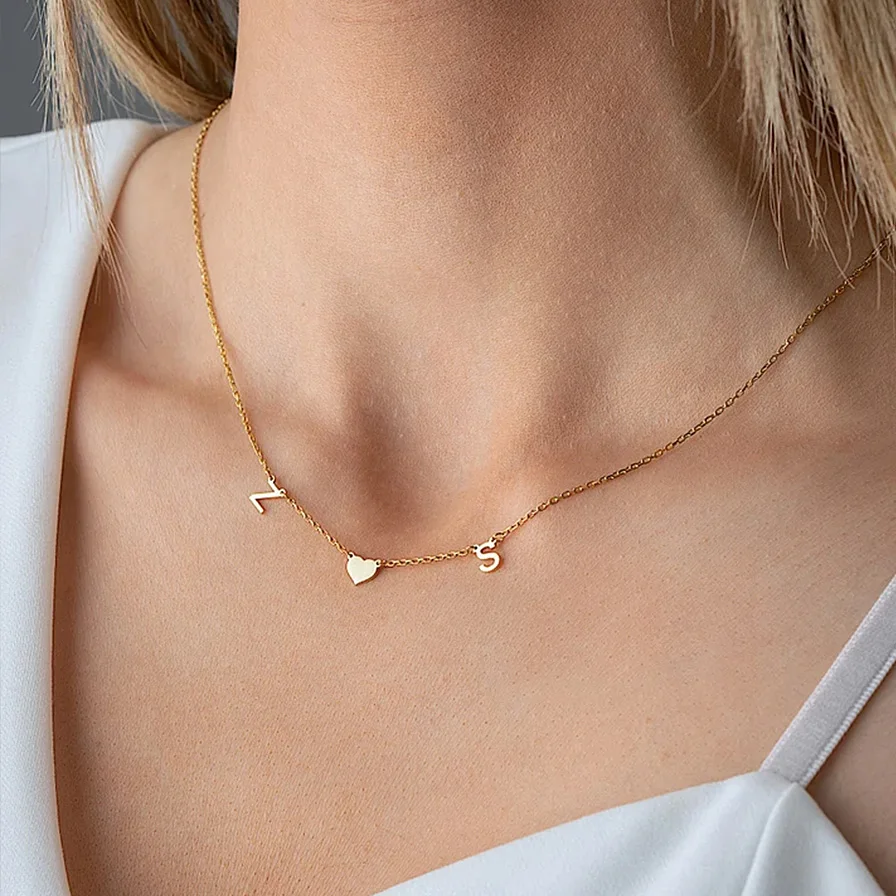 Personalized-Letter-Necklace-for-Women-Custom-Name-Stainless-Steel-Love ...