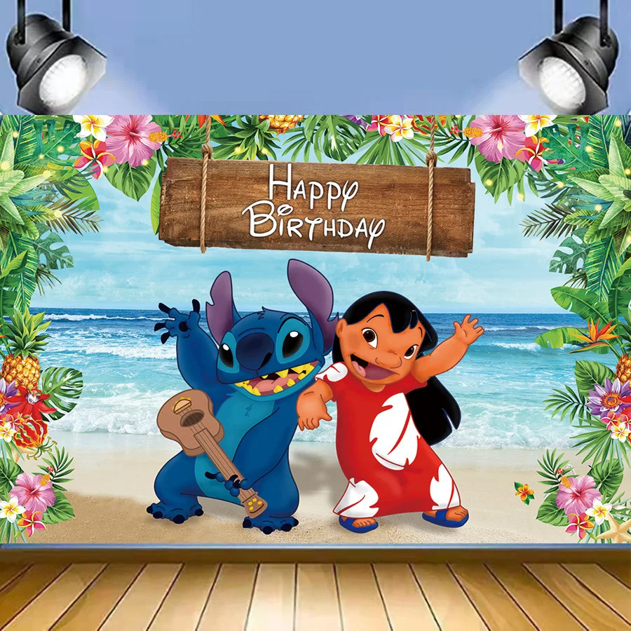 Disney fondos de Lilo & Stitch para fiesta, fondos de vinilo para ...