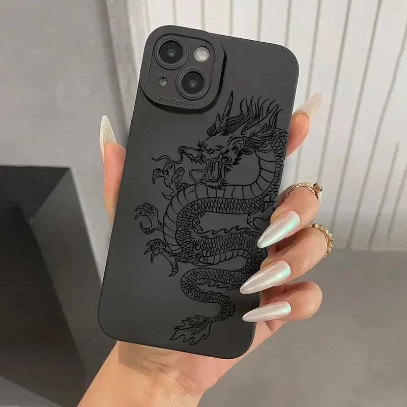 Dragon-Printed-Phone-Case-For-iPhone-15-Cases-iPhone-14-13-12-11-Pro ...