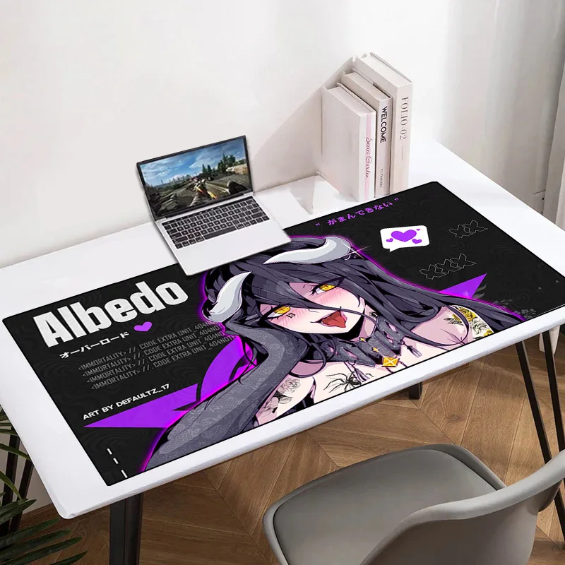 Large-Mouse-Pad-Gamer-Albedo-Anime-Sexy-Girls-Rubber-Mat-Mausepad ...