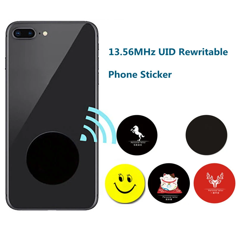10pcs UID Changeable Stickers RFID Tags Block 0 Rewritable 13.56Mhz ...