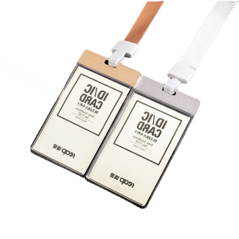 Metal-ID-Tag-Name-Badge-Holder-Cover-Case-Working-Permit-Employee-s ...