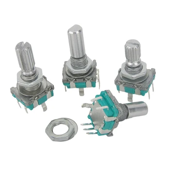 5PCS/LOT 20 Position 360 Degree Rotary Encoder EC11 w Push Button 5Pin ...
