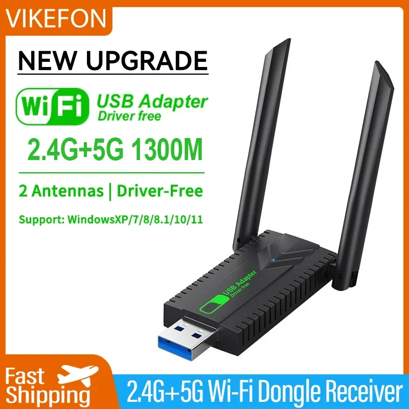 VIKEFON-1300Mbps-WiFi-USB-Adapter-Dual-Band-2-4G-5Ghz-Wi-Fi-Dongle ...