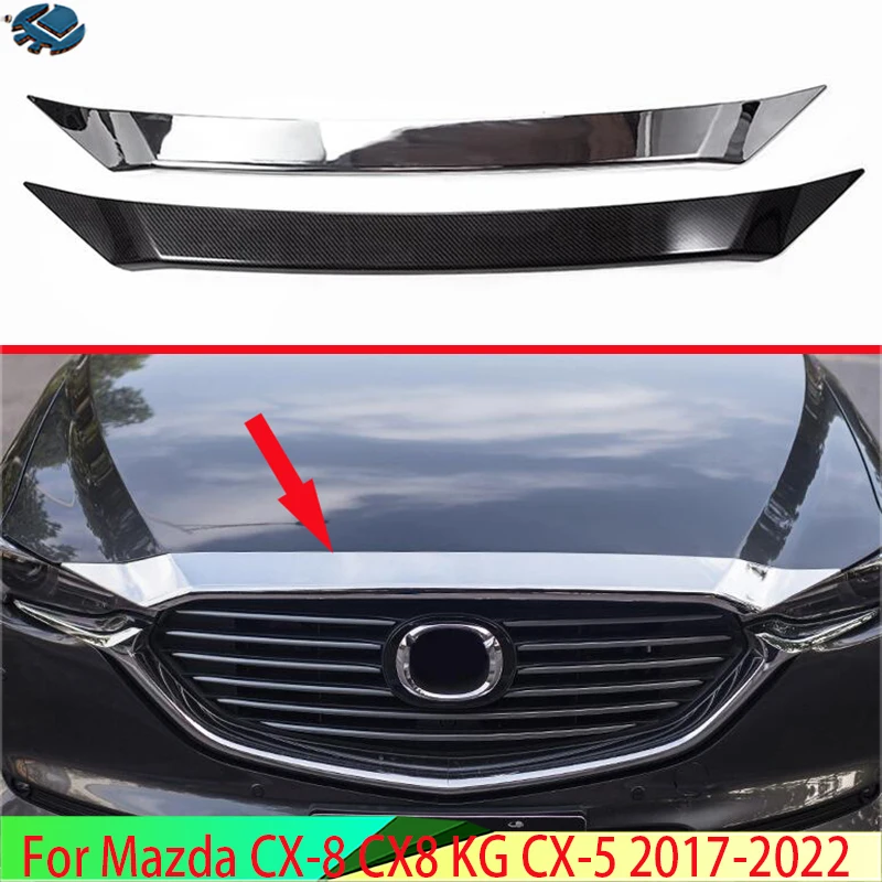 For Mazda CX-8 CX8 KG CX-5 2017-2022 ABS Chrome Front Hood Bonnet Grill ...