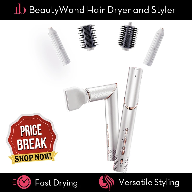 IB-5-In-1-High-Speed-Hair-Dryer-Brush-Multi-Styler-straightener-Fast ...