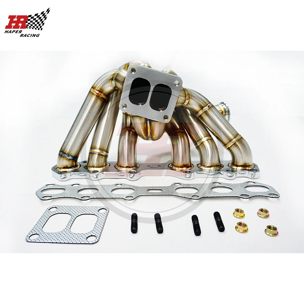 HAPER-RACING-SS321-3mm-Steam-Pipe-T4-Twin-Scroll-V-band-Turbo-Manifold ...