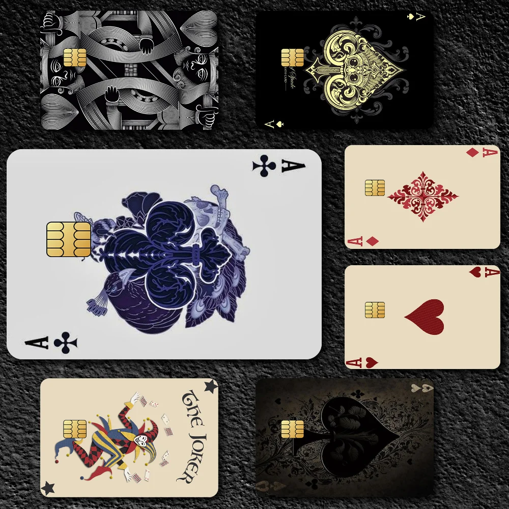 playing cards Decorative Small Waterproof Chip 4PCS Card Sticker New ...