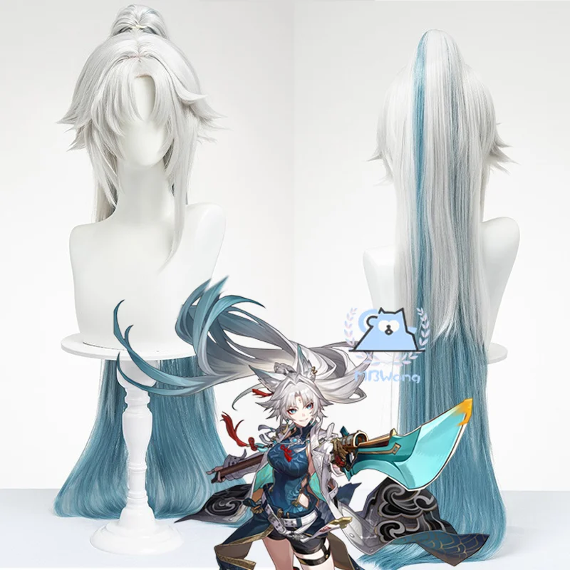 Honkai-Star-Rail-Feixiao-Cosplay-Wig-Fei-Xiao-Wig-Gray-Blue-Long-Hair ...